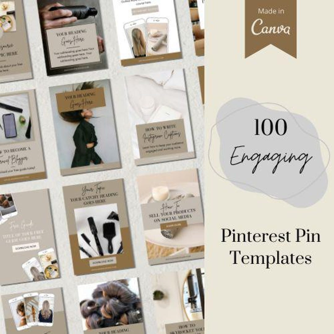Editable Pinterest Pin Templates Pinterest Pins Canva Template for ...