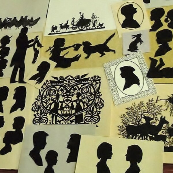Custom Silhouette Portraits Hand Cut - Etsy