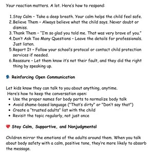 Safe Touch Flashcards for Kids | Good Touch Bad Touch Education | Body ...