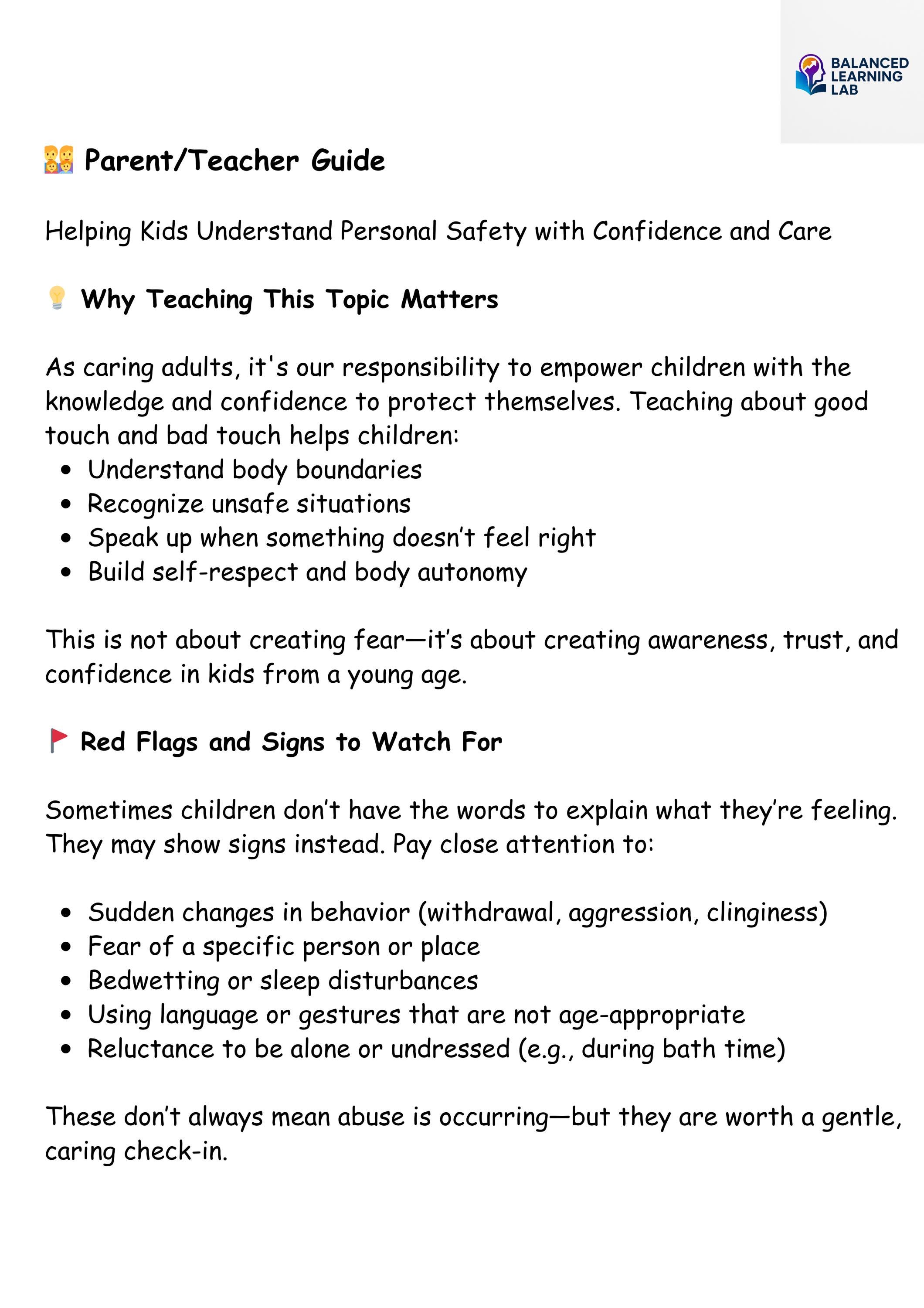 Safe Touch Flashcards for Kids | Good Touch Bad Touch Education | Body ...