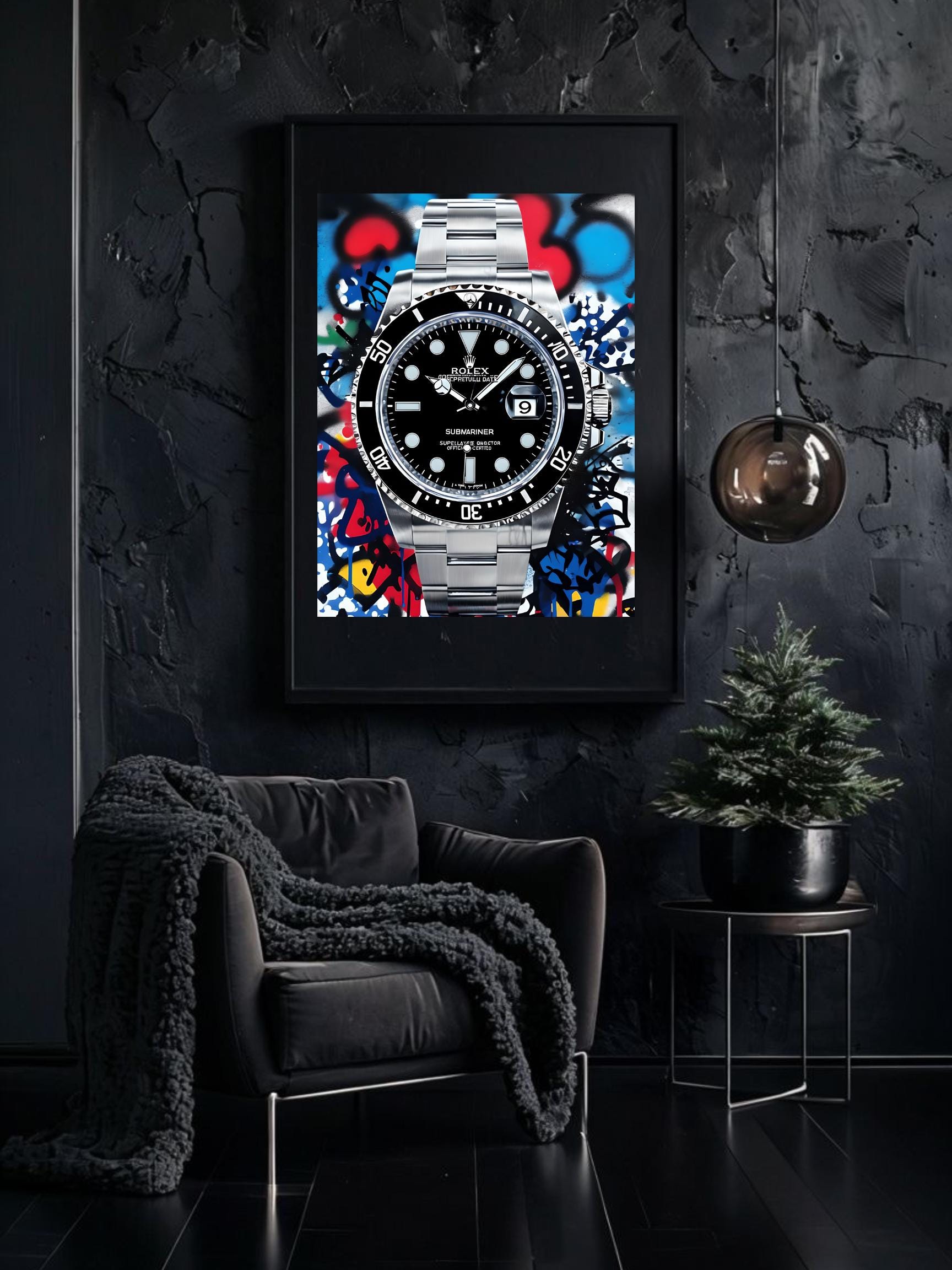 Custom Rolex Pop Art Print | 2 Pack Luxury Watch Wall Art | Bold ...