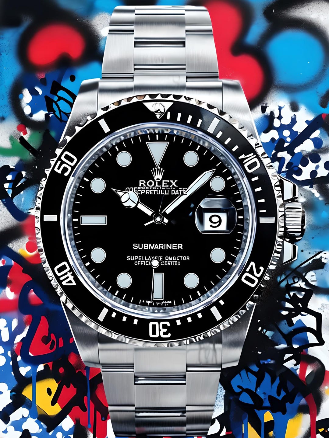 Custom Rolex Pop Art Print | 2 Pack Luxury Watch Wall Art | Bold ...