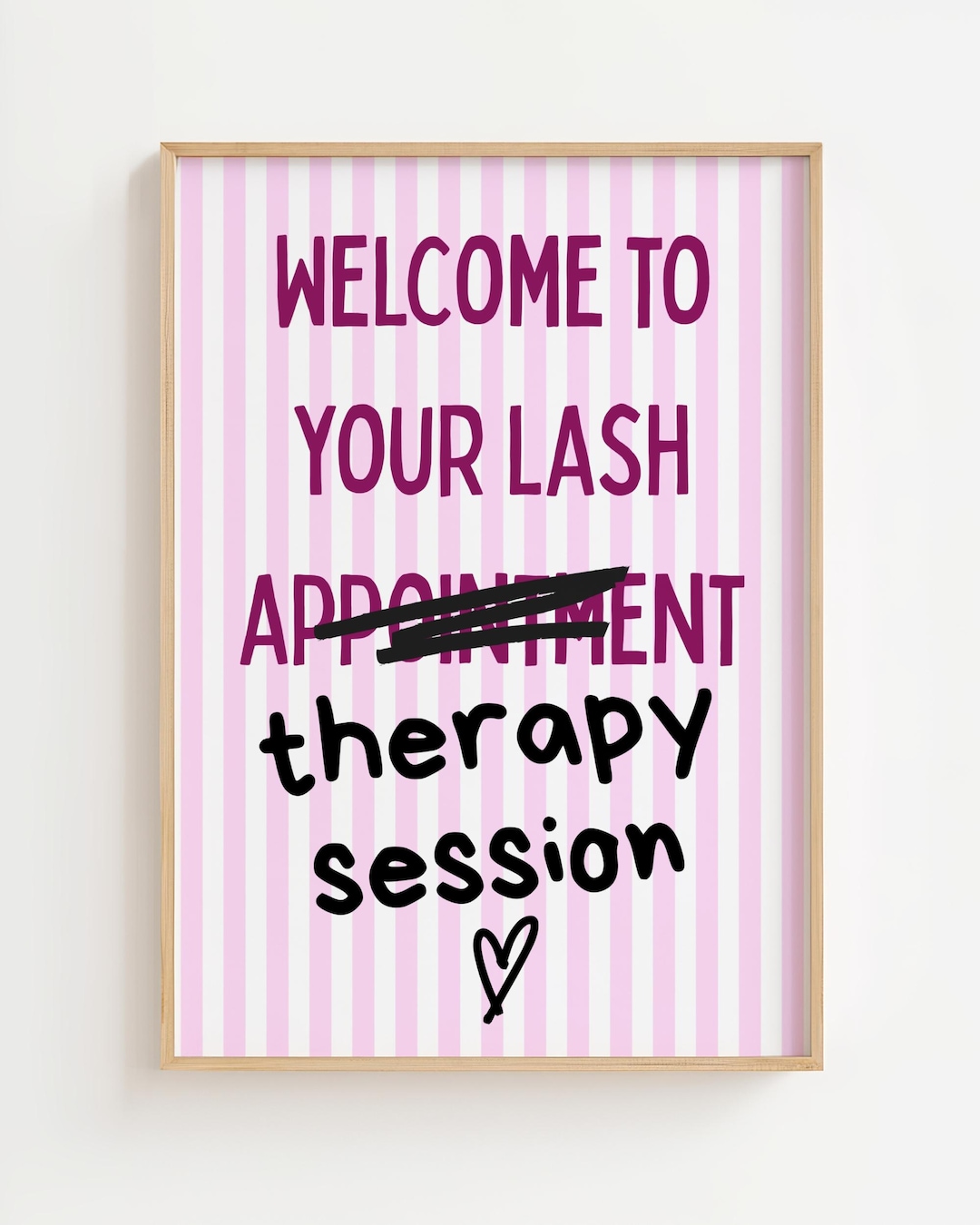 Customisable Funny Lash Tech Therapy Session DIGITAL DOWNLOAD Print ...