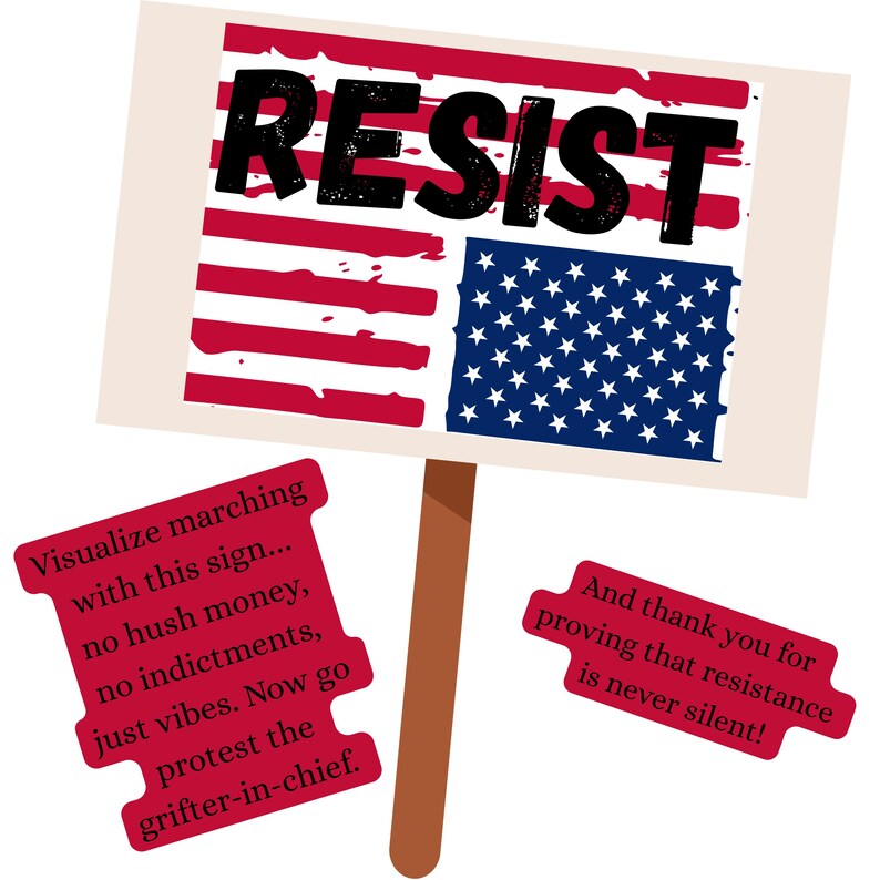 RESIST Printable Protest Sign (3 Sizes), Printable Protest Poster, Anti ...
