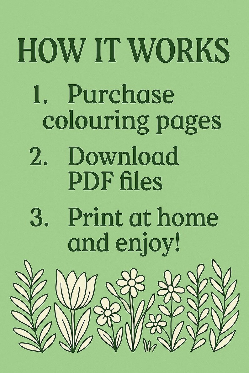 10 Easy Nature Themed Colouring Pages for Adults – A4 Printable PDF ...