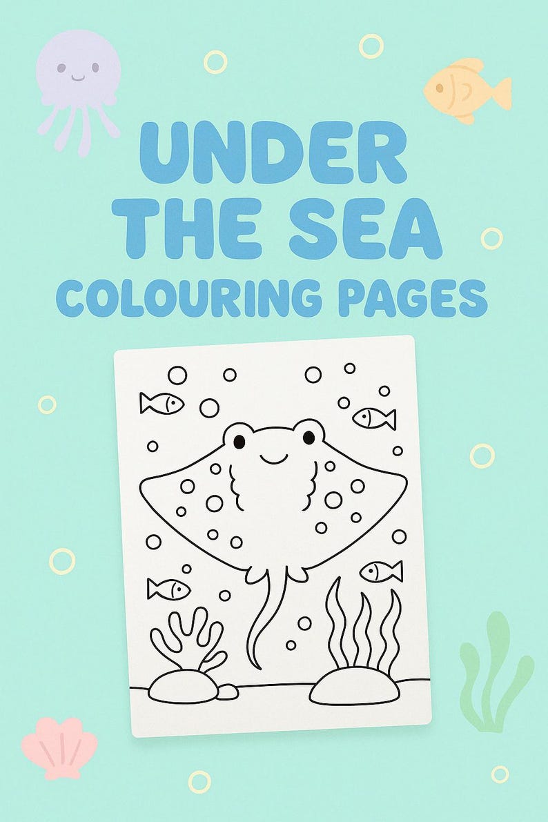 Under the Sea Colouring Pages for Kids | 10 Printable Activity Sheets ...