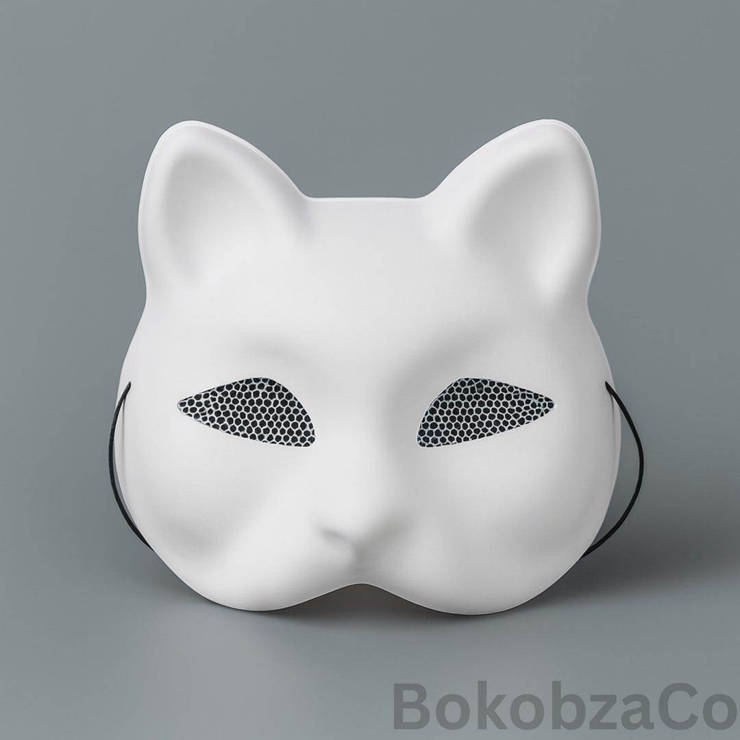 Waterproof White Blank Animal Mask, Plastic Cat Dog Puppy Costume Base ...