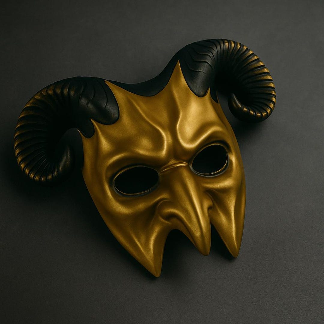 Horror Bull Horn Mask – 3D Cosplay Headwear for Halloween, Costume ...