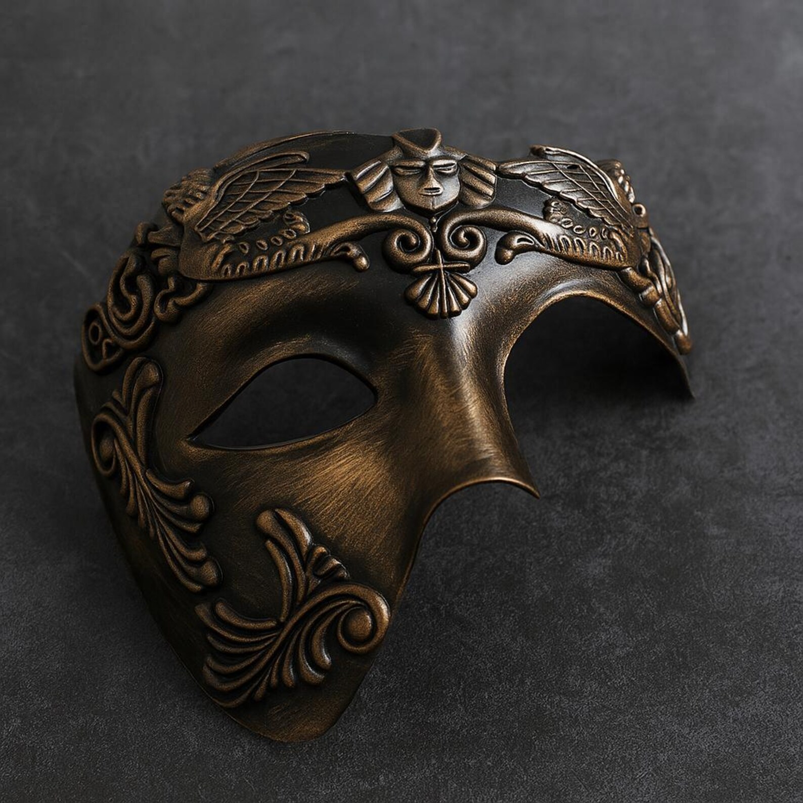Roman Greek Warrior Mask – Lightweight Plastic Costume Face Cover for ...