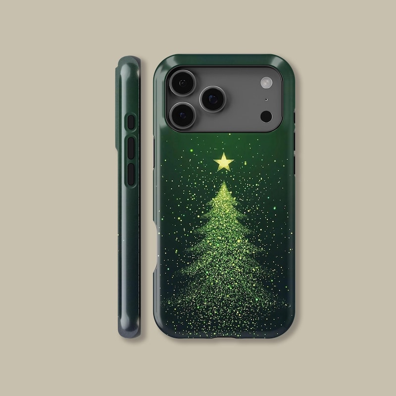 Sparkly Christmas Tree Phone Case - Etsy UK