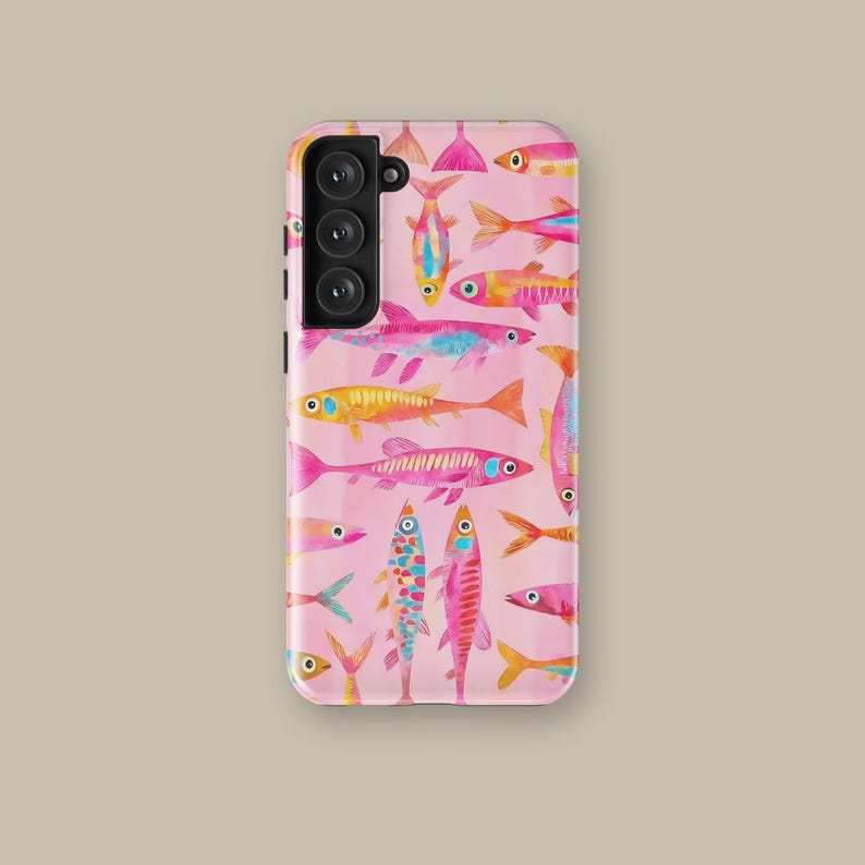 Pink Cartoon Fish Design Magsafe Phone Case for iPhone 17 16 15 14 13 ...