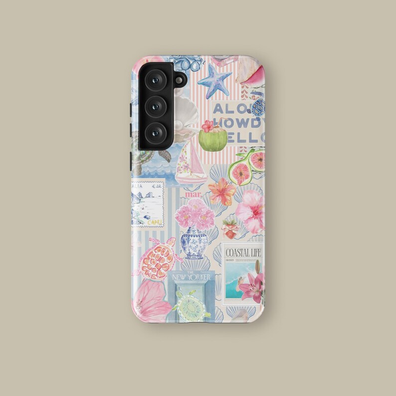 Cute Coastal Coquette Aesthetic Summer Phone Case for iPhone 16 15 14 ...