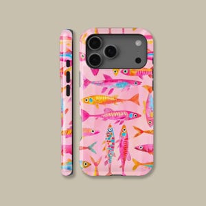 Pink Cartoon Fish Design Magsafe Phone Case for iPhone 17 16 15 14 13 ...