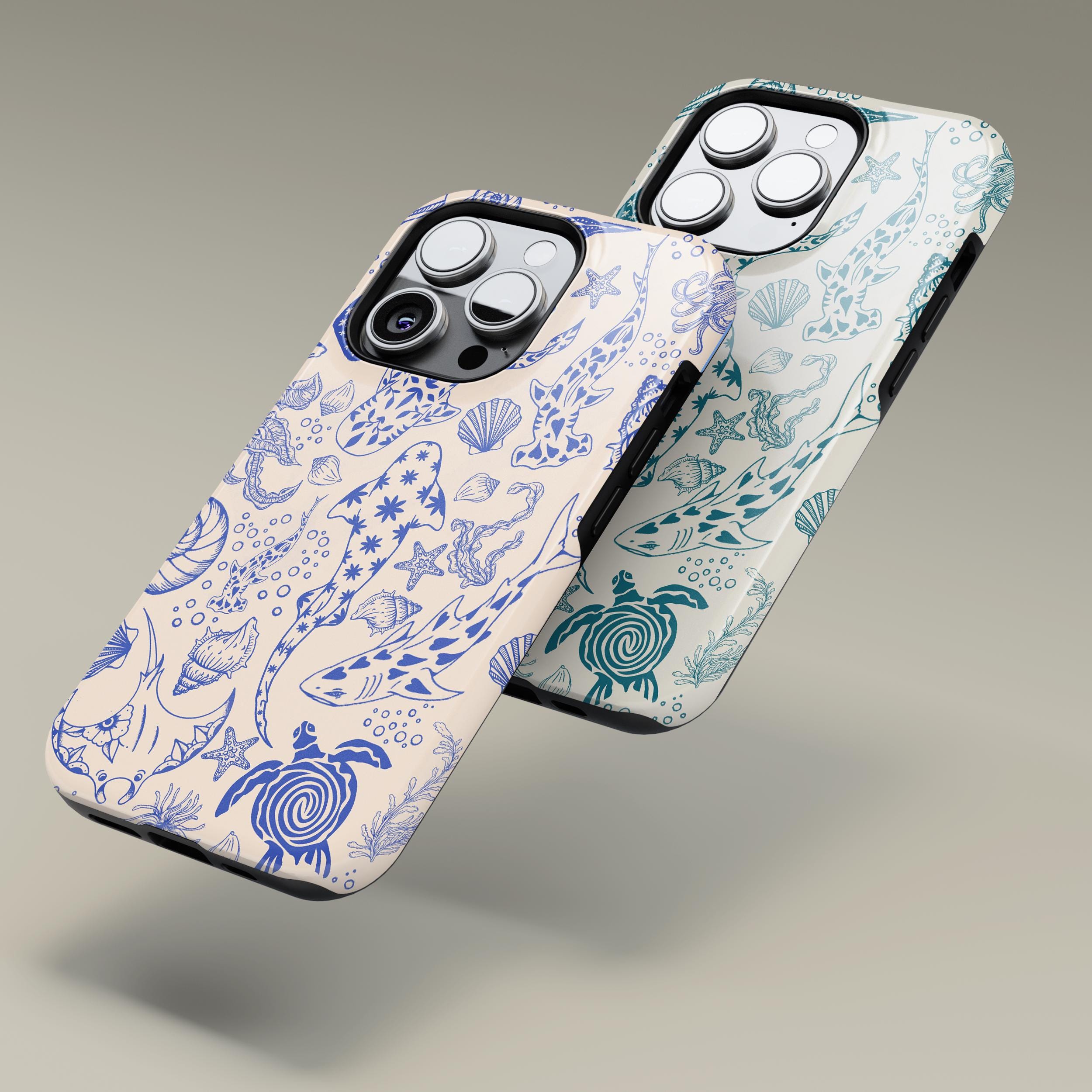 Coral Reef Whale Shark Phone Case for iPhone 17 16, Samsung Galaxy S25 ...