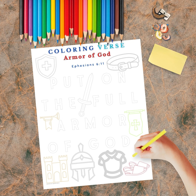 Armor of God Activity Bundle | Kids Bible Printable PDF Worksheets ...