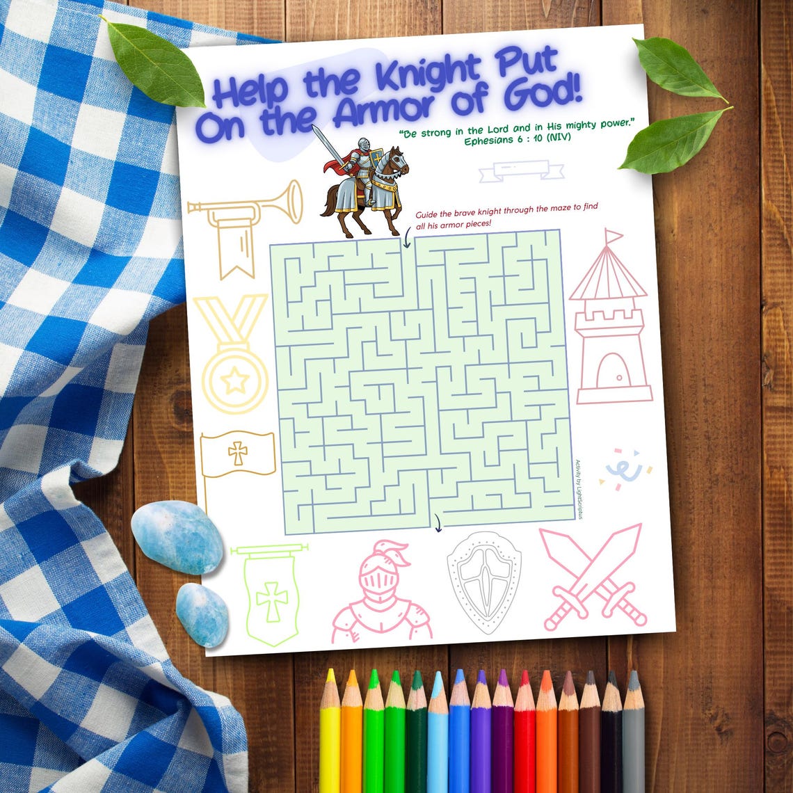 Armor of God Activity Bundle | Kids Bible Printable PDF Worksheets ...