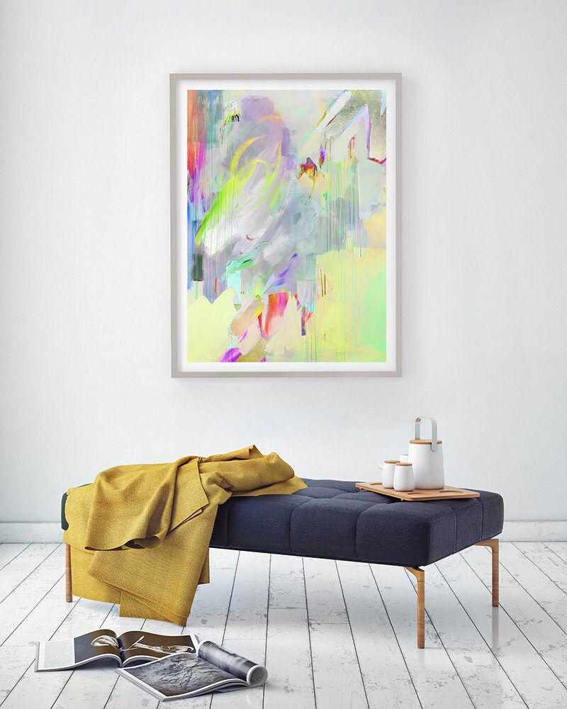 Play SML Fine Art Print // Rainbow Painting Abstract | Etsy