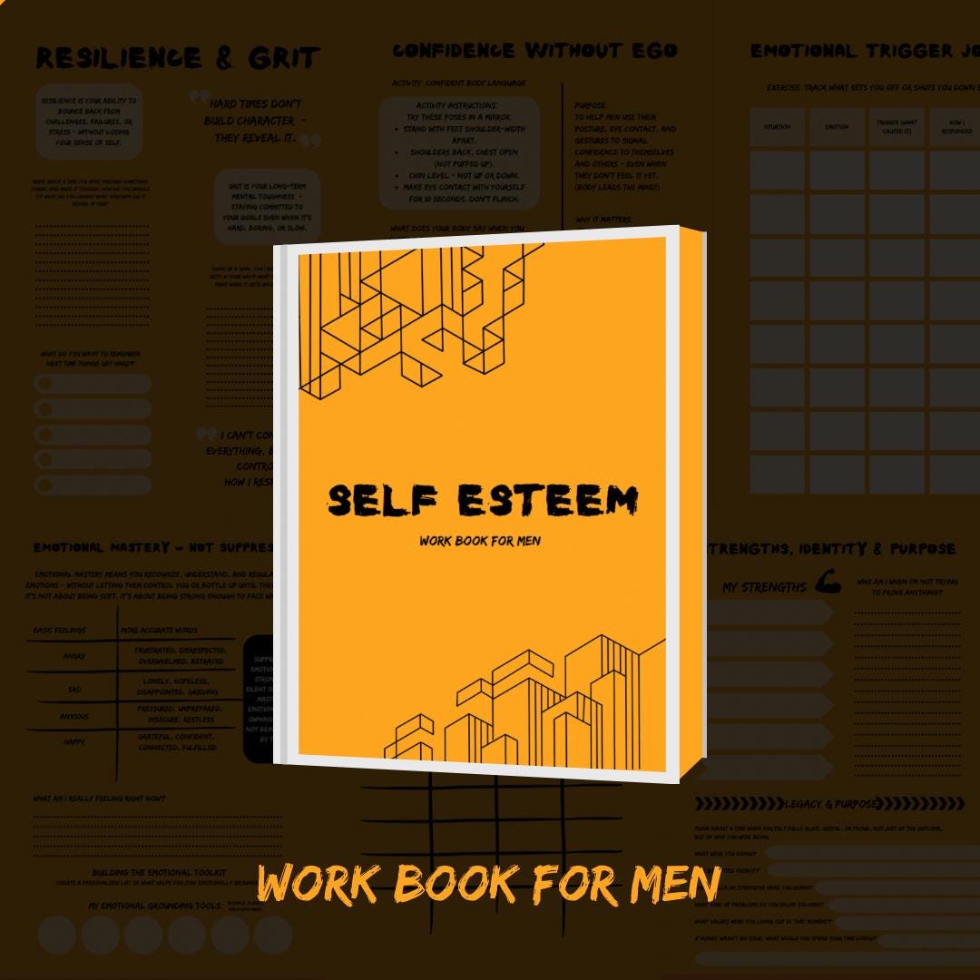 Self Esteem - Work Book for Men - Etsy