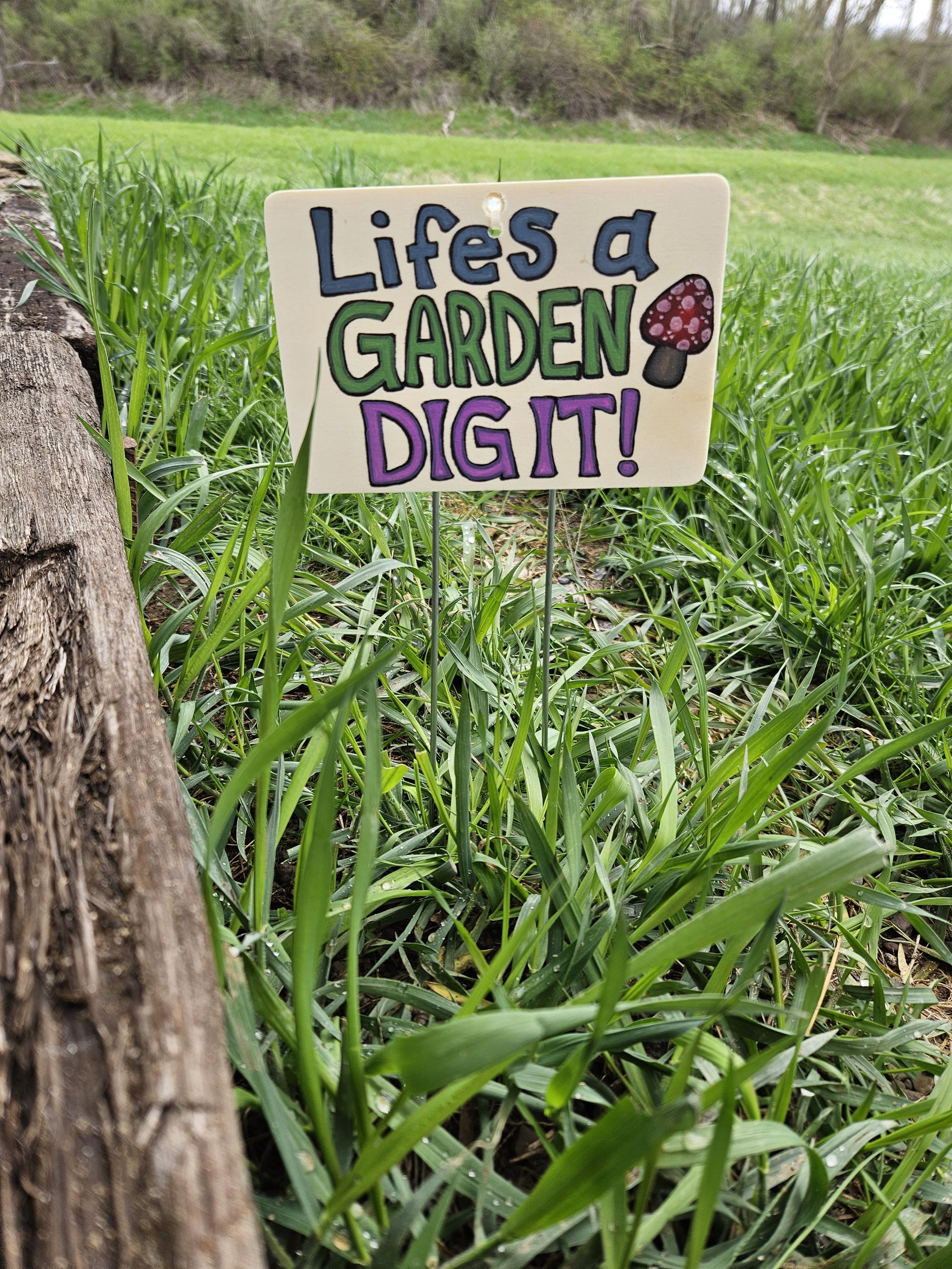 Wooden Hand-painted Garden Signs & Labels - Etsy