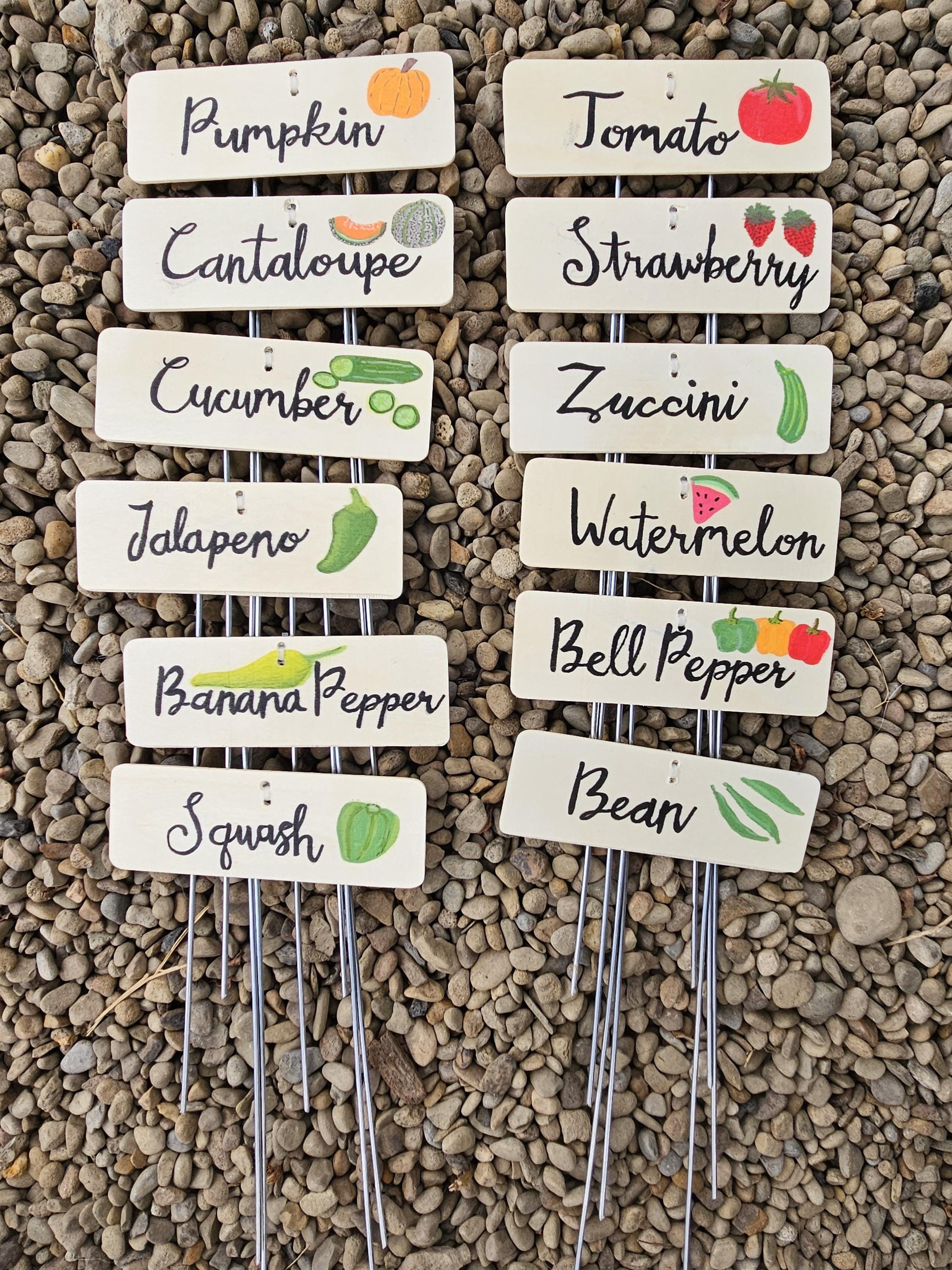 Wooden Hand-painted Garden Signs & Labels - Etsy