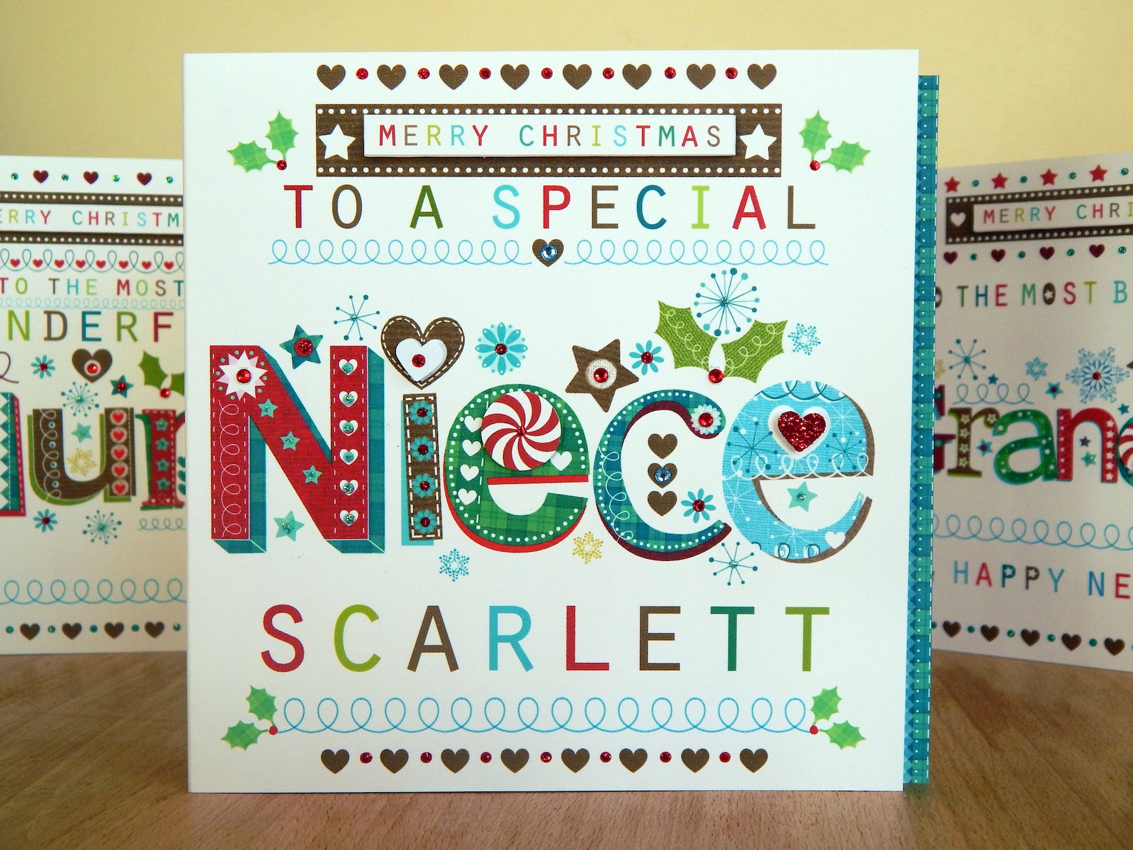 Niece Christmas card personalised special CHRISTMAS CARD NIECE | Etsy