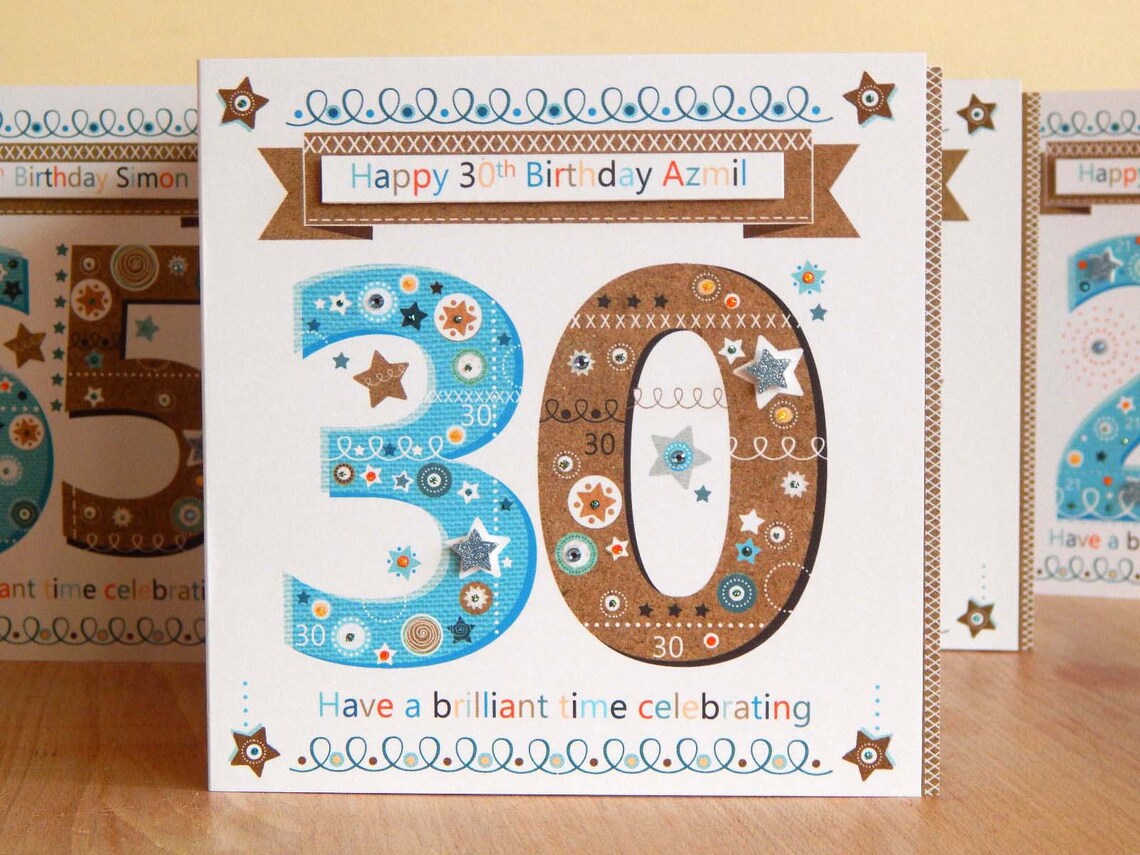 Male special age birthday card. Persoanlised Birthday special | Etsy