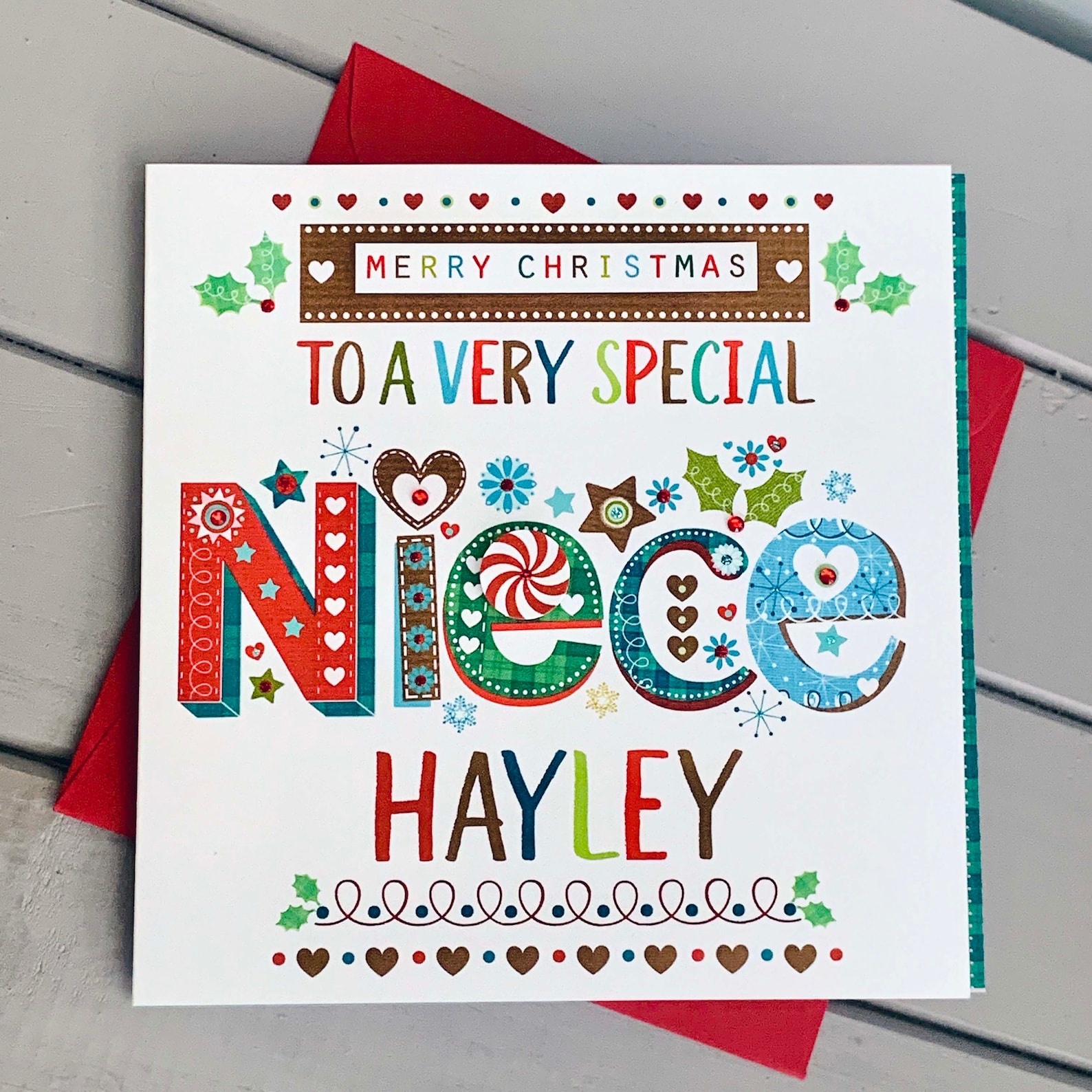 Niece Christmas Card Personalised Christmas Cards for Special - Etsy