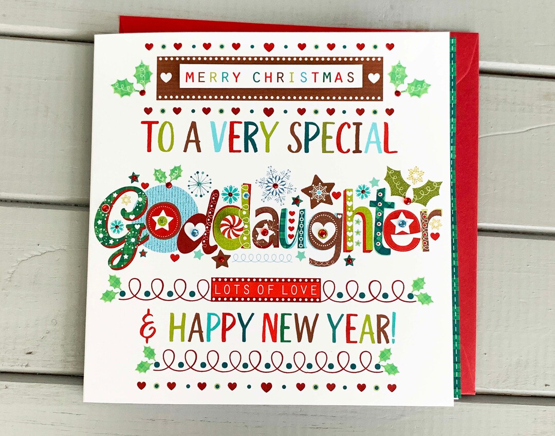 Goddaughter Christmas Card Christmas Card for a Special Goddaughter ...