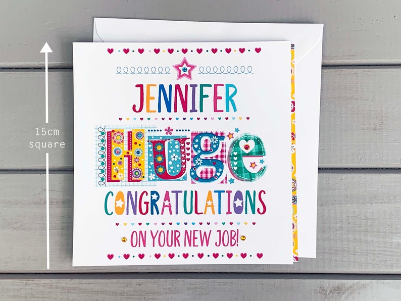Personalised Congratulations Card – Graduation, New Job, Promotion ...