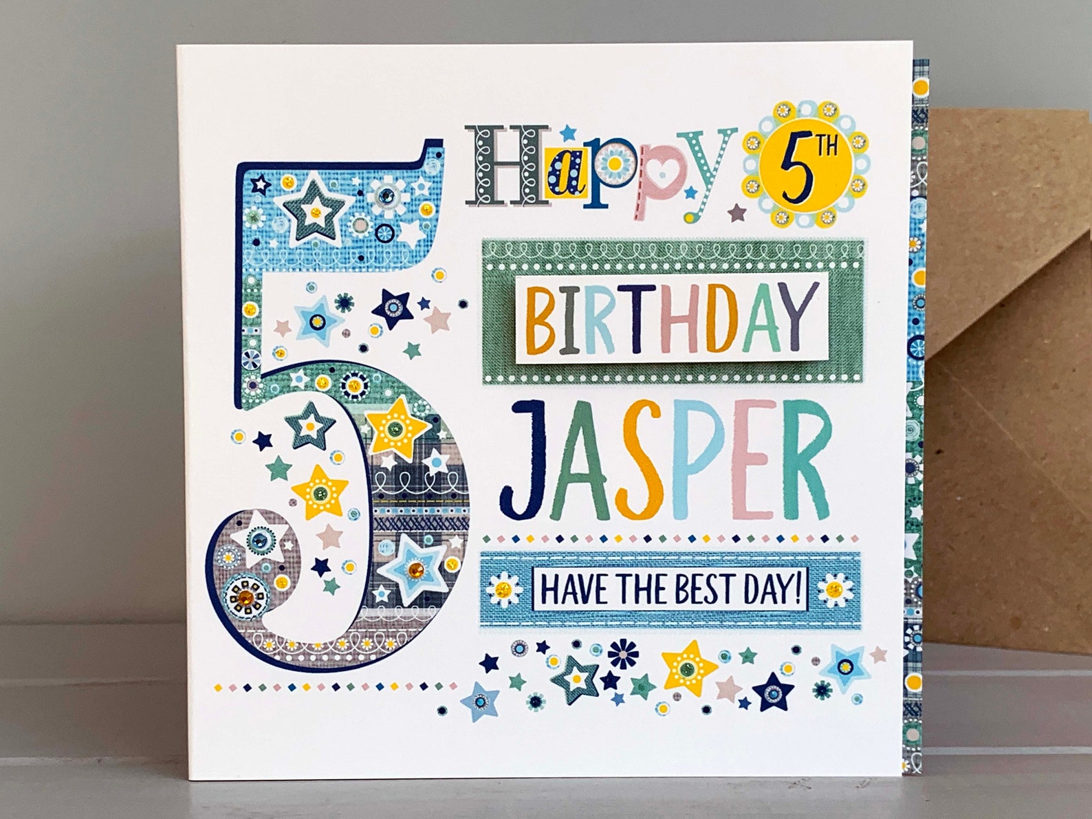 Fifth Birthday Card 5th Birthday Card Personalised Card 5 - Etsy