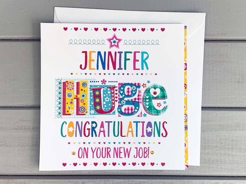 Personalised Congratulations Card – Graduation, New Job, Promotion ...