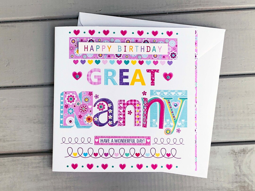 Great Nanny Birthday Card | Birthday Card Idea | Birthday Gift for ...