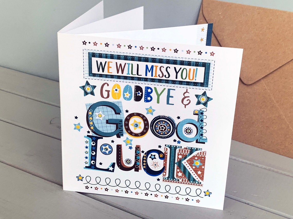 Goodbye Card Good Luck Card Leaving Card Miss You Special - Etsy