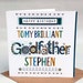 Godfather Birthday Card. Personalised Special Birthday Card for a ...