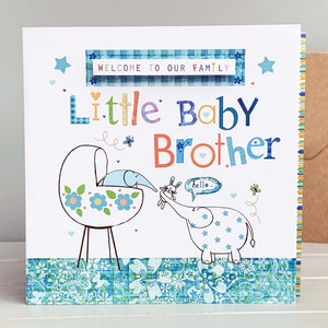 Baby Brother Card | Ideas for Welcoming New Baby Card | Hello Baby ...