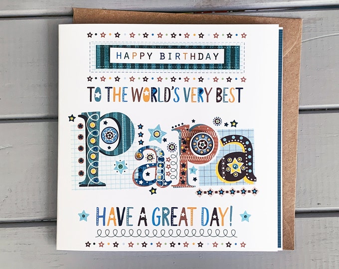 Poem Papa Birthday Card Birthday Card for Papa Meaningful Papa Card ...