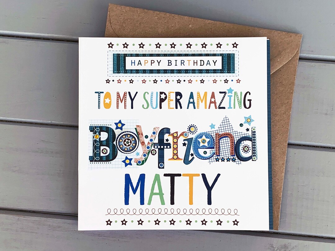 Boyfriend Birthday Card, Personalise, for Boyfriend, Very Special ...