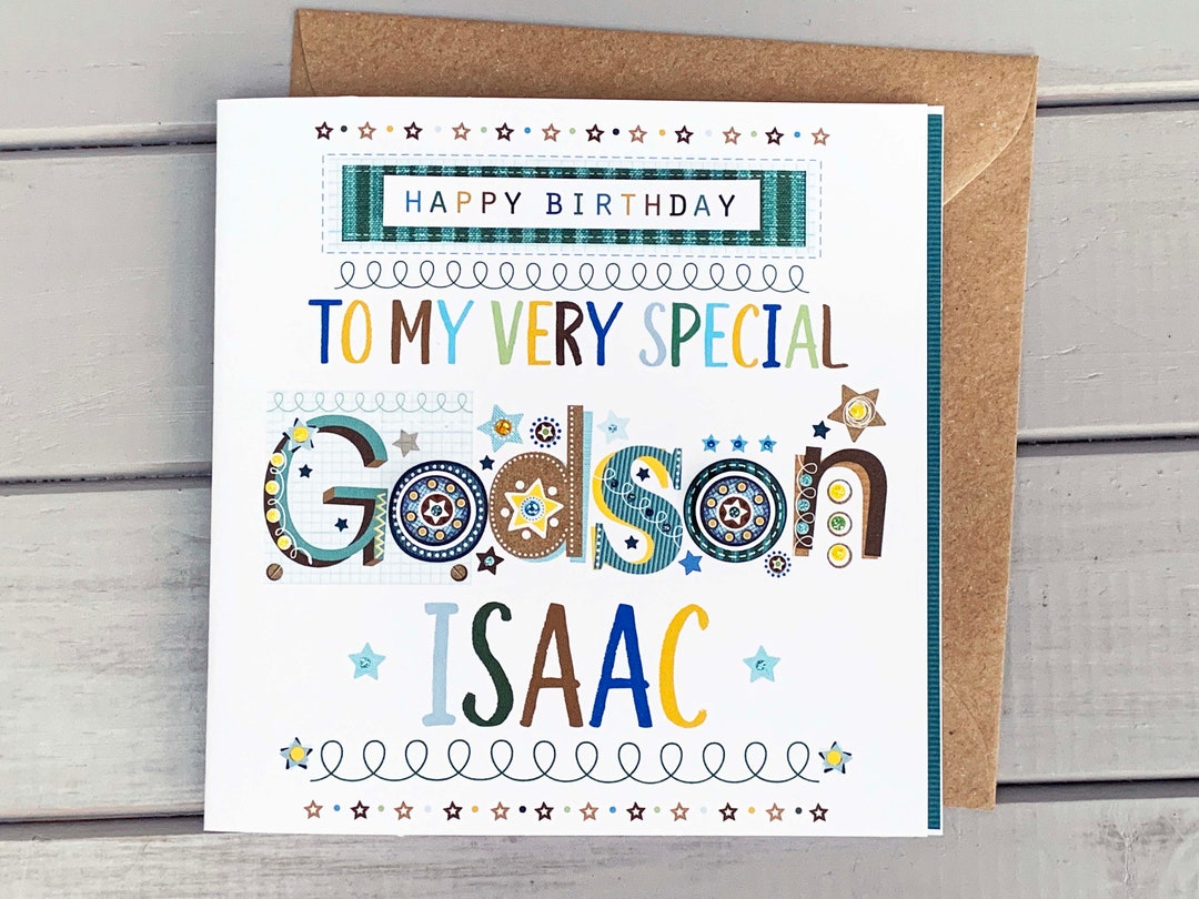 Godson Birthday Card, Special Personalised Card for Godson. A Birthday ...