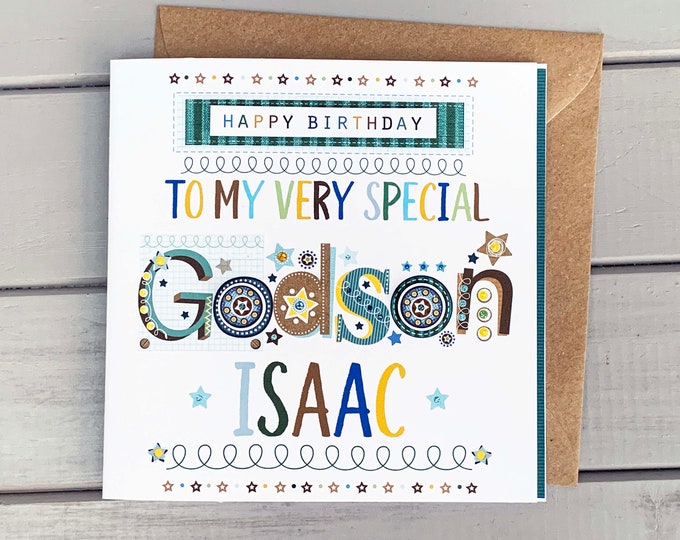 Godson Birthday Card, Special Personalised Card for Godson. A Birthday ...