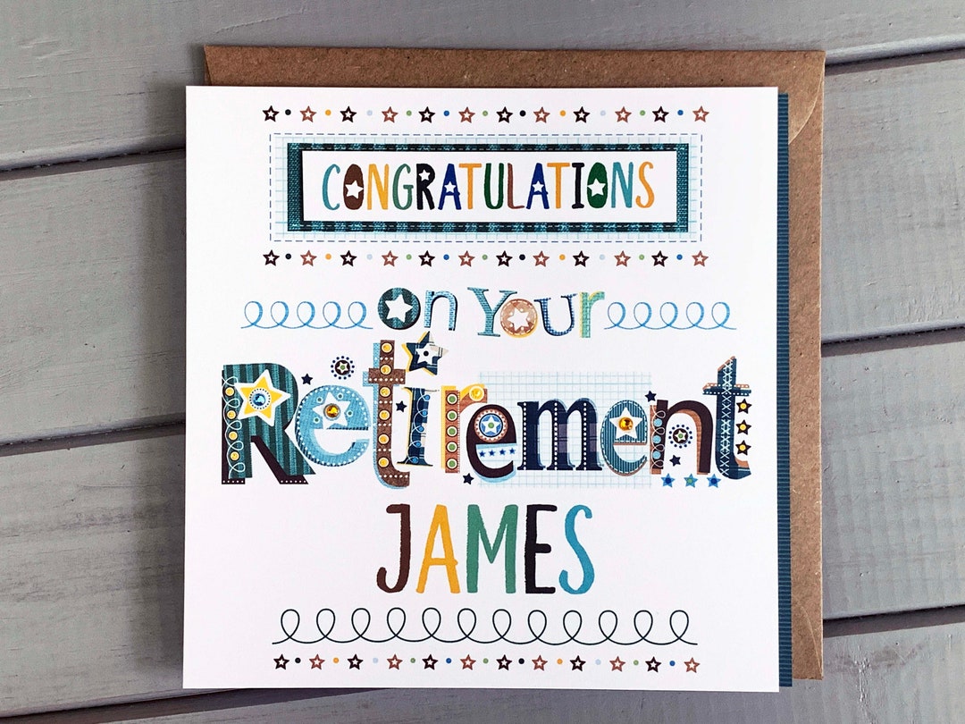 Retirement Card for Man Personalised, a Card for Retirement, Ideas for ...