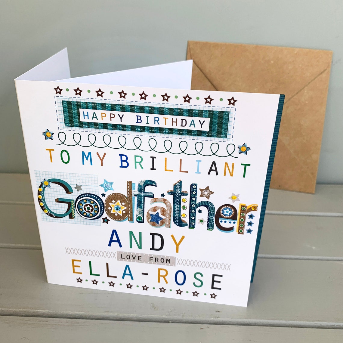 Godfather Birthday Card. Personalised Special Birthday Card | Etsy