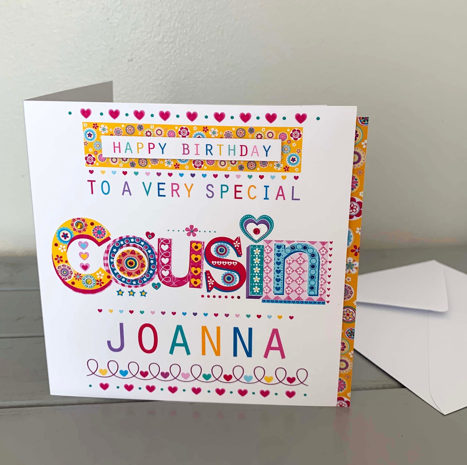 Cousin birthday card Personalised birthday card for cousin. | Etsy