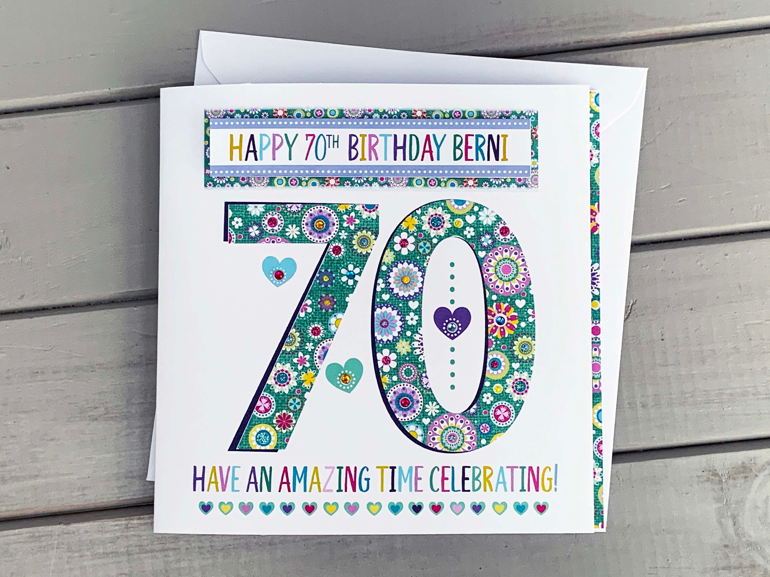 70th Personalised Birthday Card Special Age Seventy 70th - Etsy