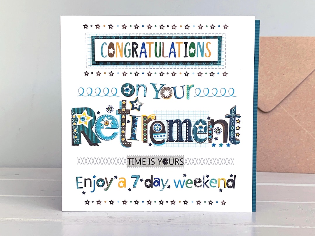 Retirement Card for Him, Special Retirement Card For, Man, Boy - Etsy