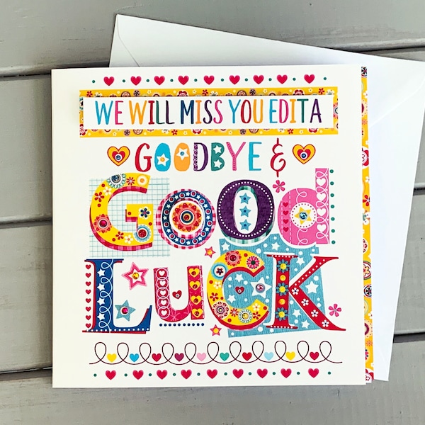Goodbye Card - Etsy