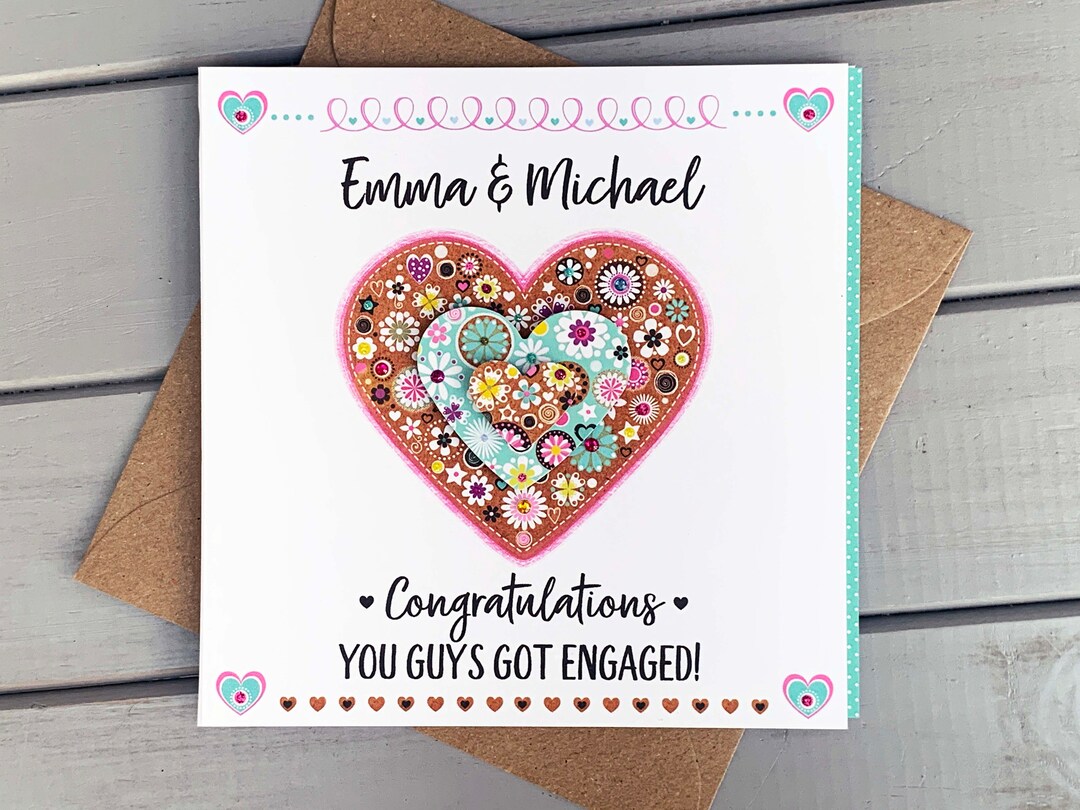 Engagement Personalised Card, Special Congratulations, Engagement Card ...