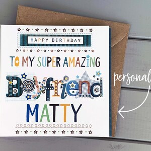 Boyfriend Birthday Card, Personalise, for Boyfriend, Very Special ...