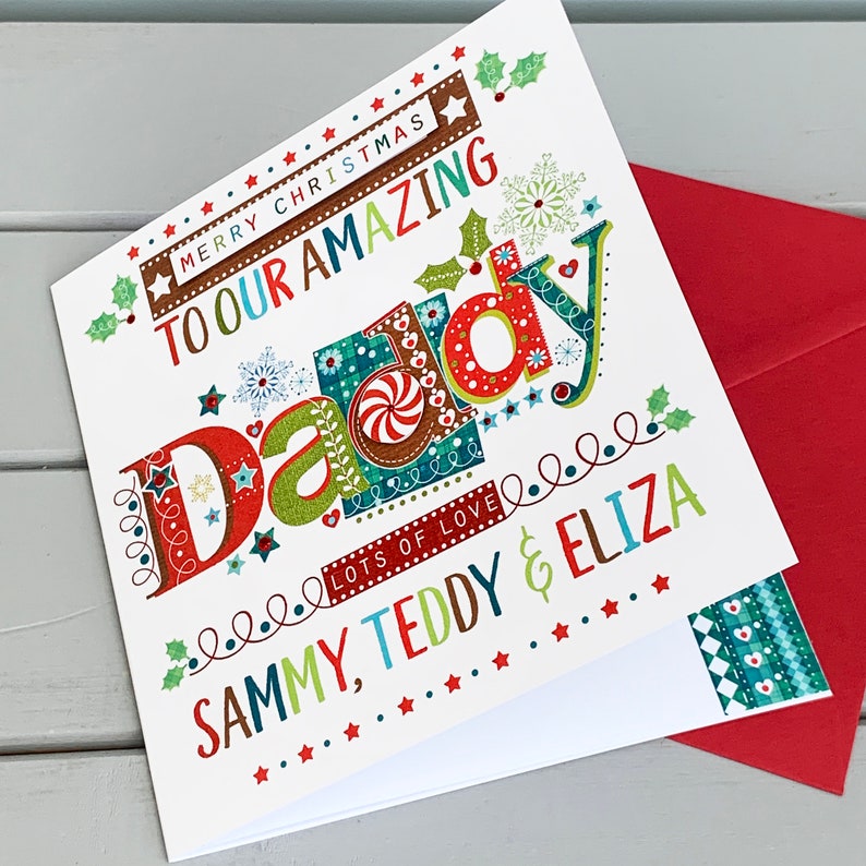 Daddy Christmas Card Christmas Card for Daddy Dad Dada - Etsy