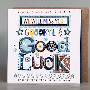 Goodbye Card, Good Luck Card, Leaving Card, Miss You Special Card ...