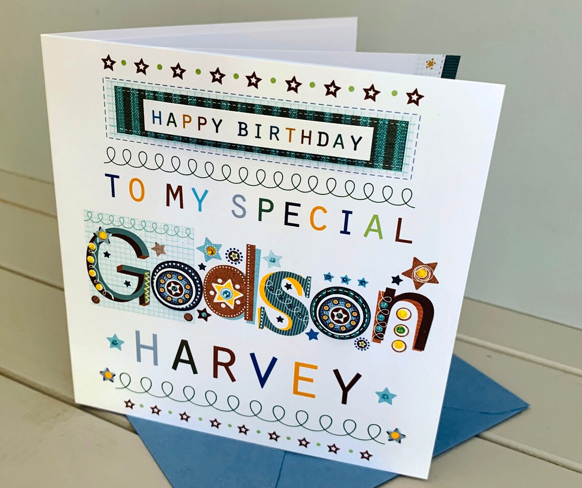 Godson Birthday Card Special Personalised Card for Godson. A - Etsy